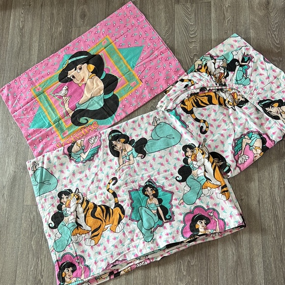 Disney | Bedding | Vintage 9s Disney Aladdin Jasmine Princess Twin Size ...
